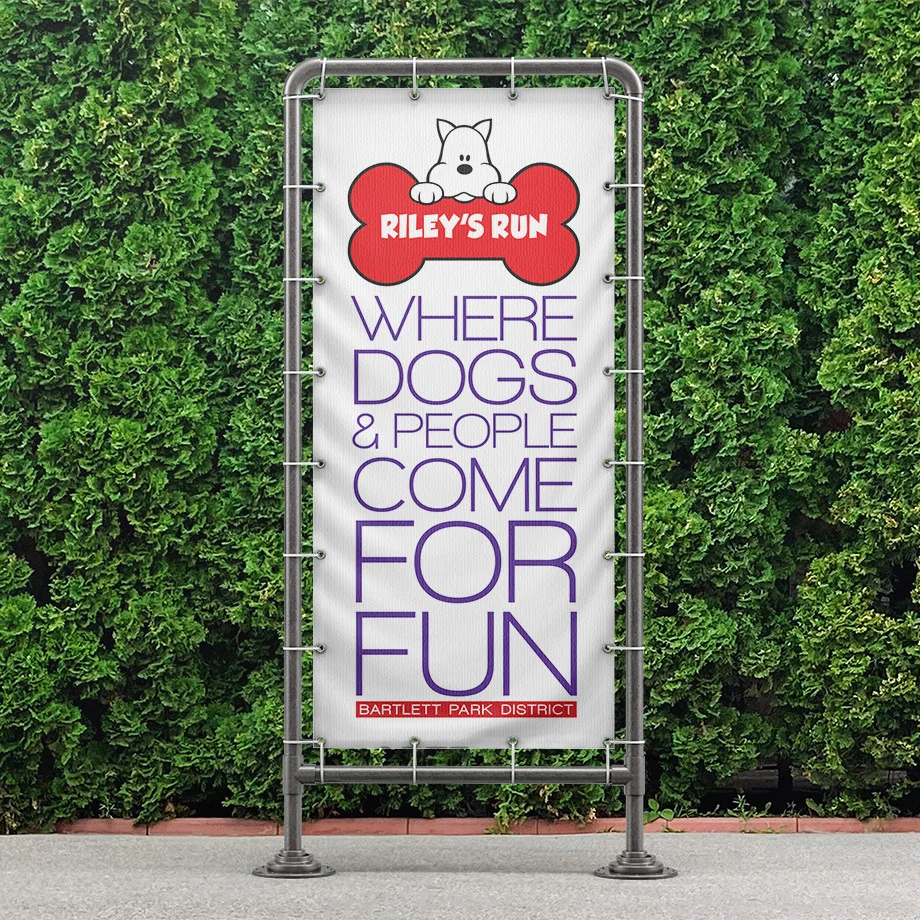 Riley's Run | Hand Drawn Dog Park Logo Design and Signage