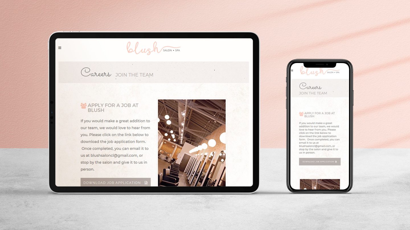 Blush Salon & Spa | Website Design built with beauty in mind