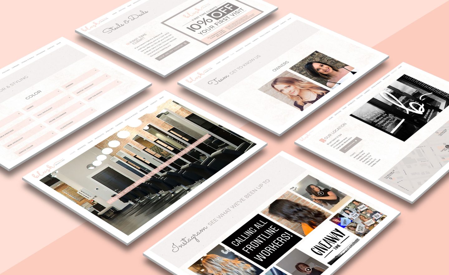 Blush Salon & Spa | Website Design built with beauty in mind