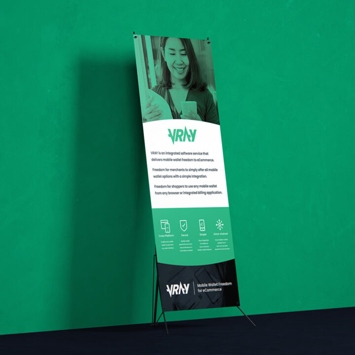 Vray | Trade Show Booth Exhibit and Rollup Sign Design